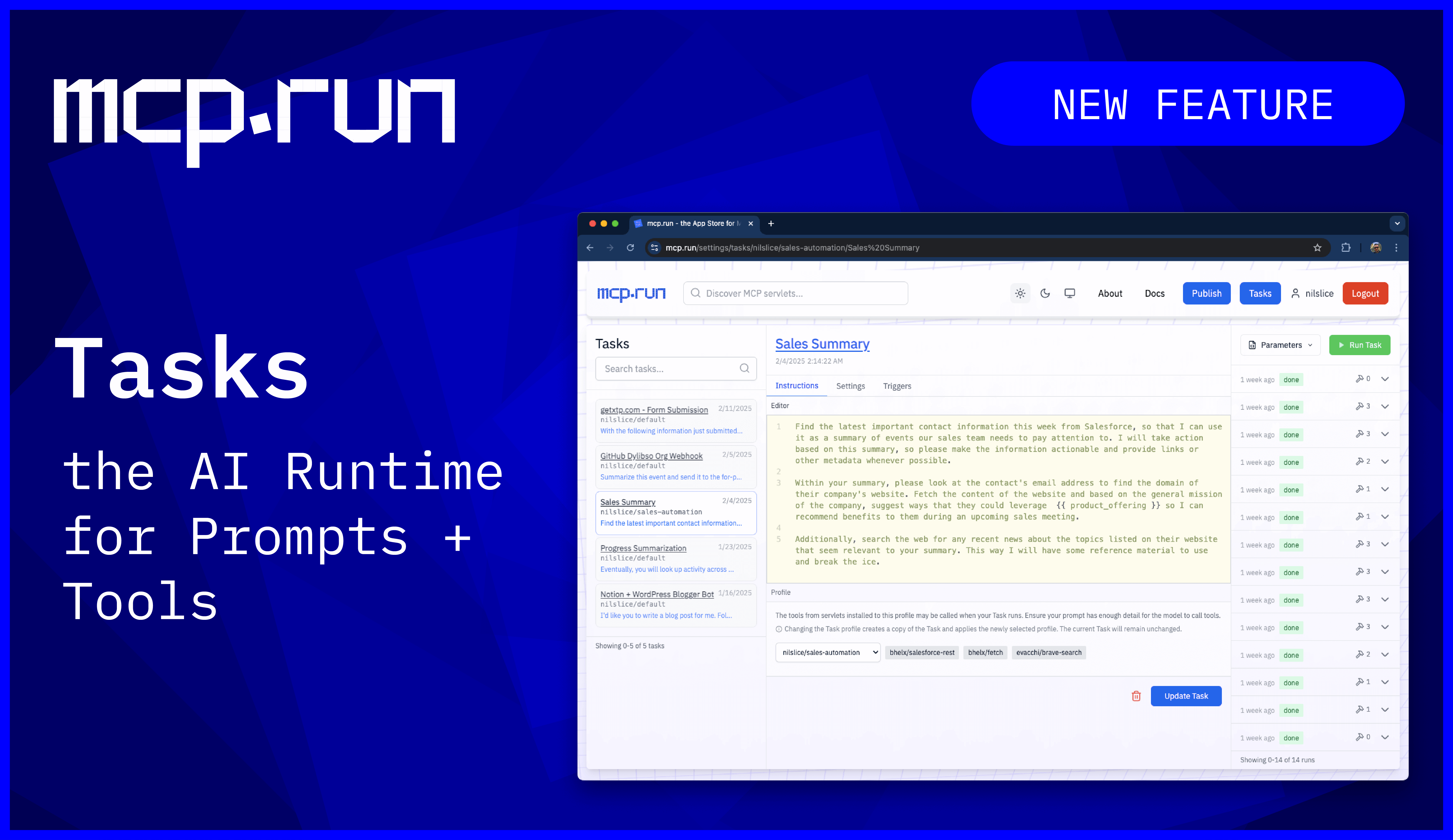 Tasks: the AI Runtime for Prompts + Tools | 🤖